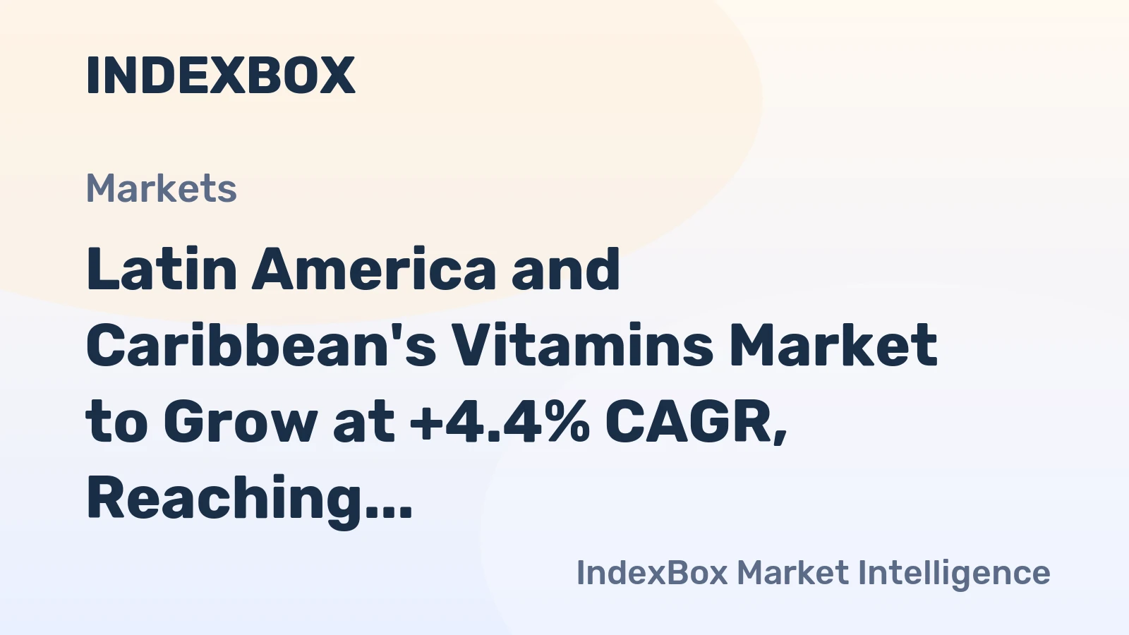 Latin America and Caribbean's Vitamins Market to Grow at +4.4% CAGR, Reaching 142K Tons by 2035