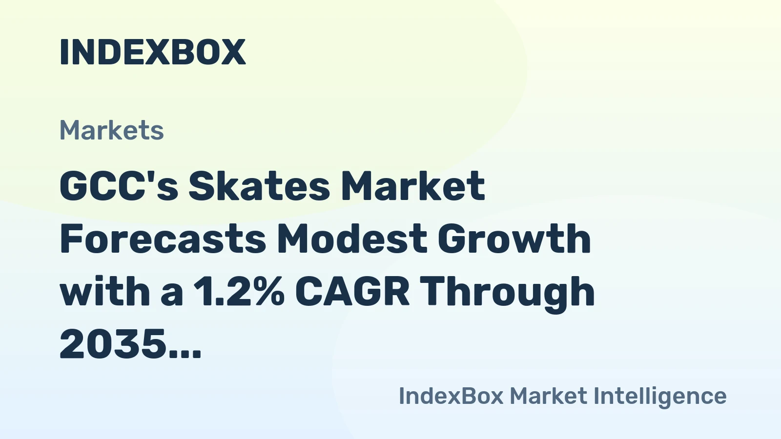 GCC's Skates Market Forecasts Modest Growth with a 1.2% CAGR Through 2035
