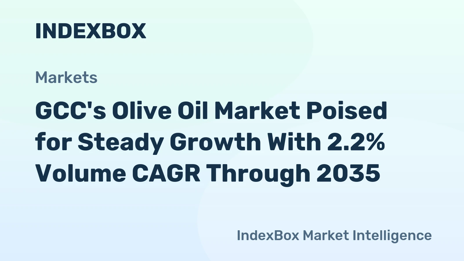 GCC's Olive Oil Market Poised for Steady Growth With 2.2% Volume CAGR Through 2035