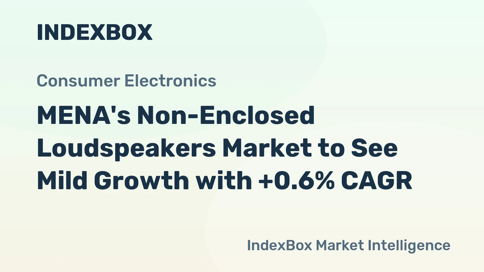 MENA's Non-Enclosed Loudspeakers Market to See Mild Growth with +0.6% CAGR