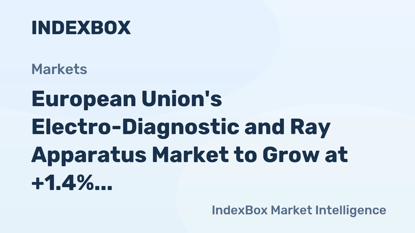European Union's Electro-Diagnostic and Ray Apparatus Market to Grow at +1.4% CAGR, Reaching 1.9B Units by 2035