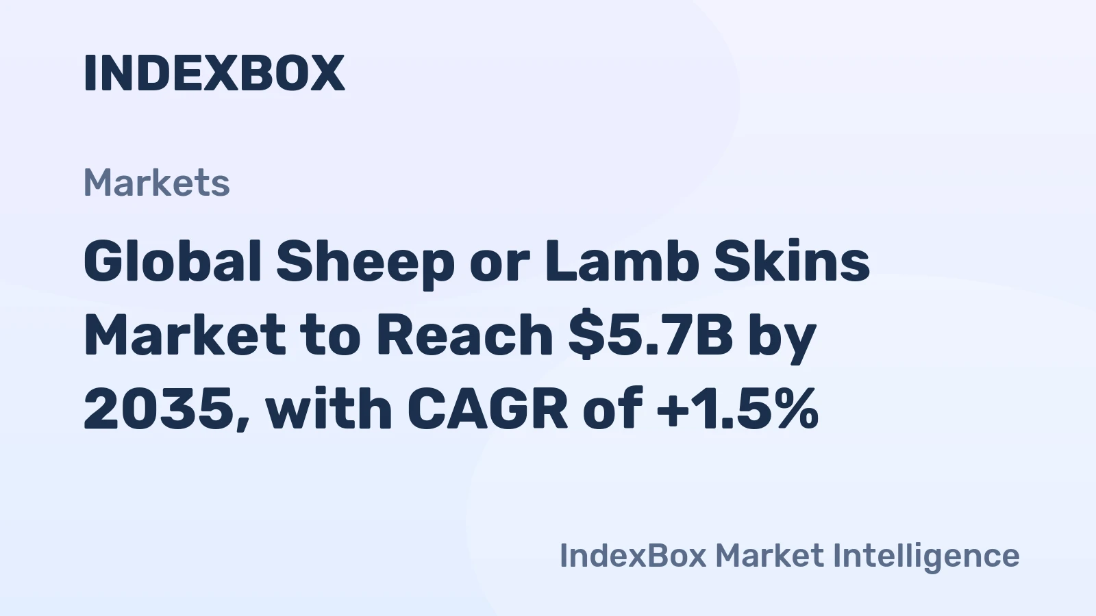 Global Sheep or Lamb Skins Market to Reach $5.7B by 2035, with CAGR of +1.5%