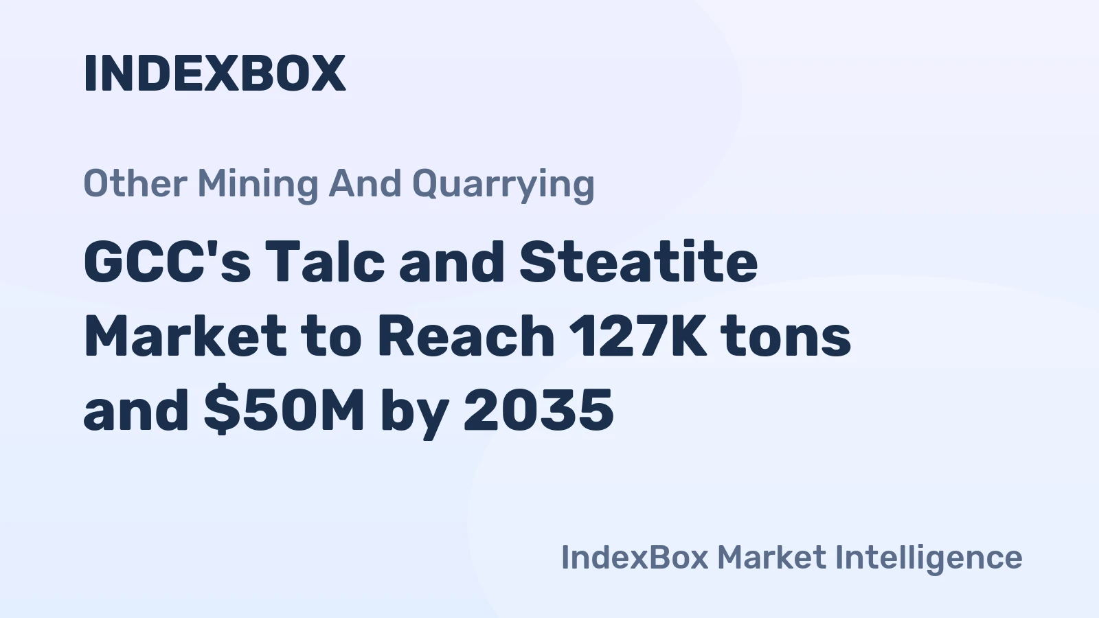 GCC's Talc and Steatite Market to Reach 127K tons and $50M by 2035