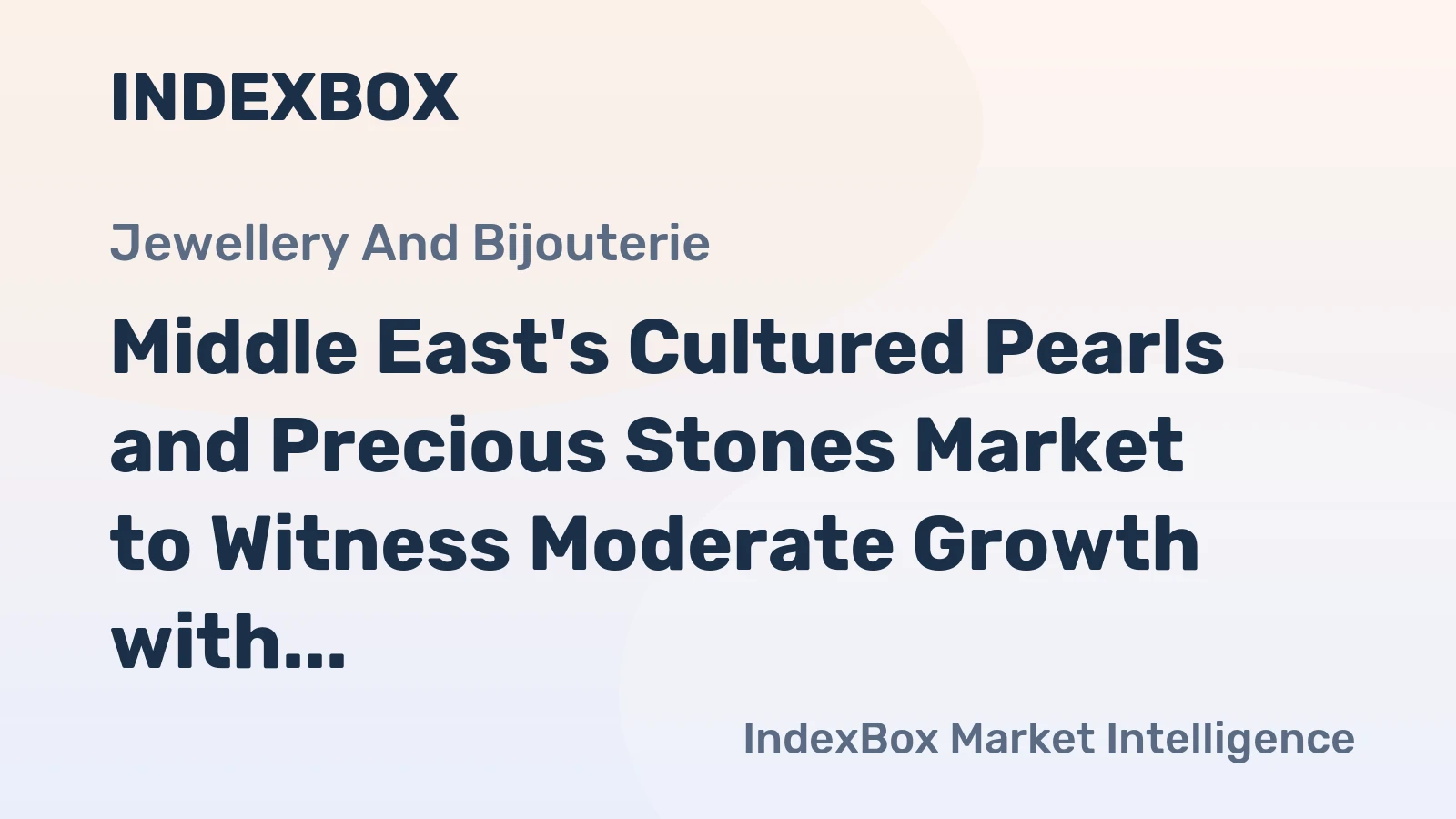 Middle East's Cultured Pearls and Precious Stones Market to Witness Moderate Growth with +0.5% CAGR by 2035