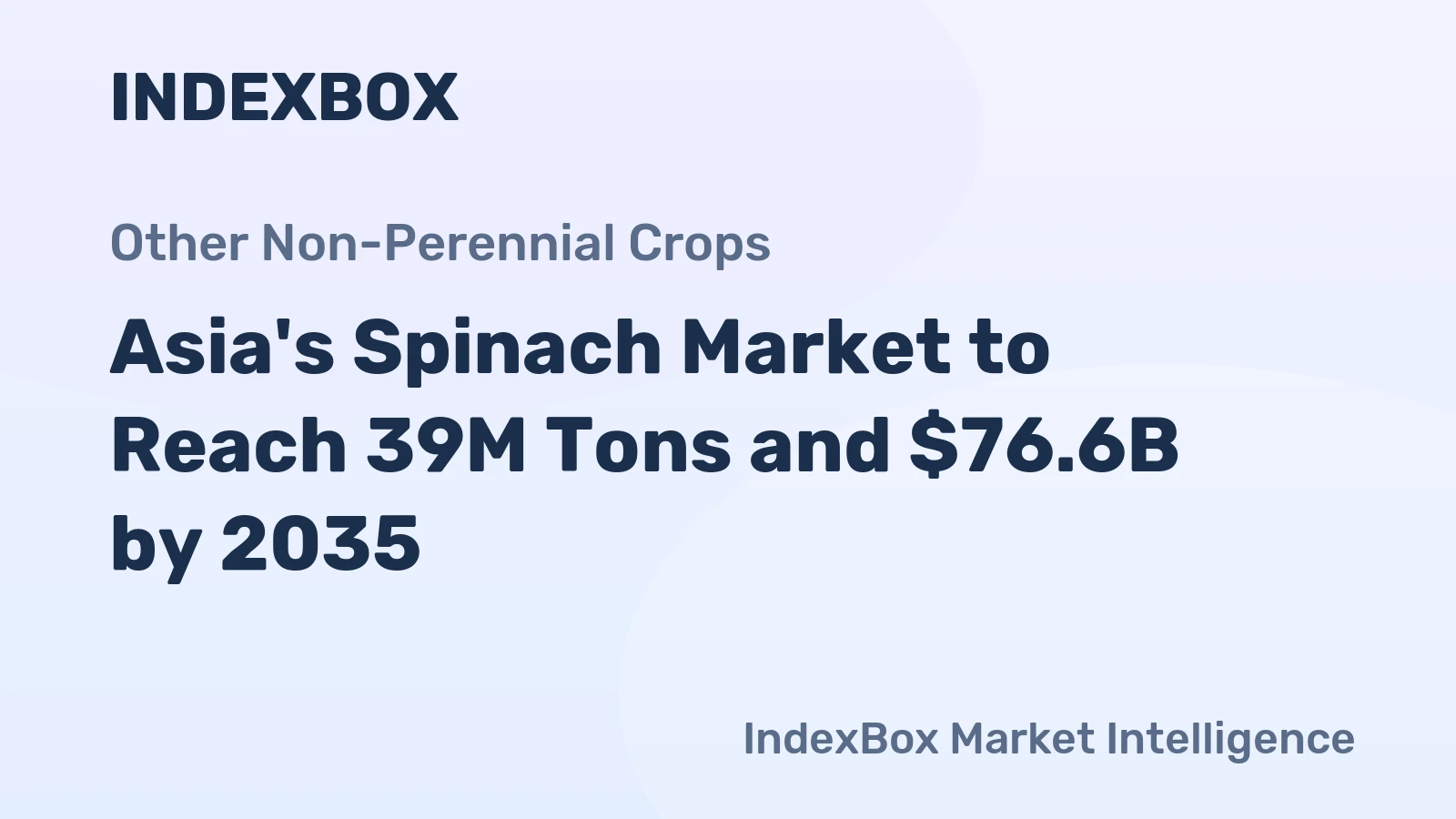 Asia's Spinach Market to Reach 39M Tons and $76.6B by 2035