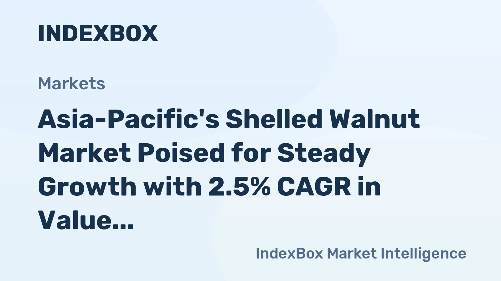 Asia-Pacific's Shelled Walnut Market Poised for Steady Growth with 2.5% CAGR in Value Through 2035