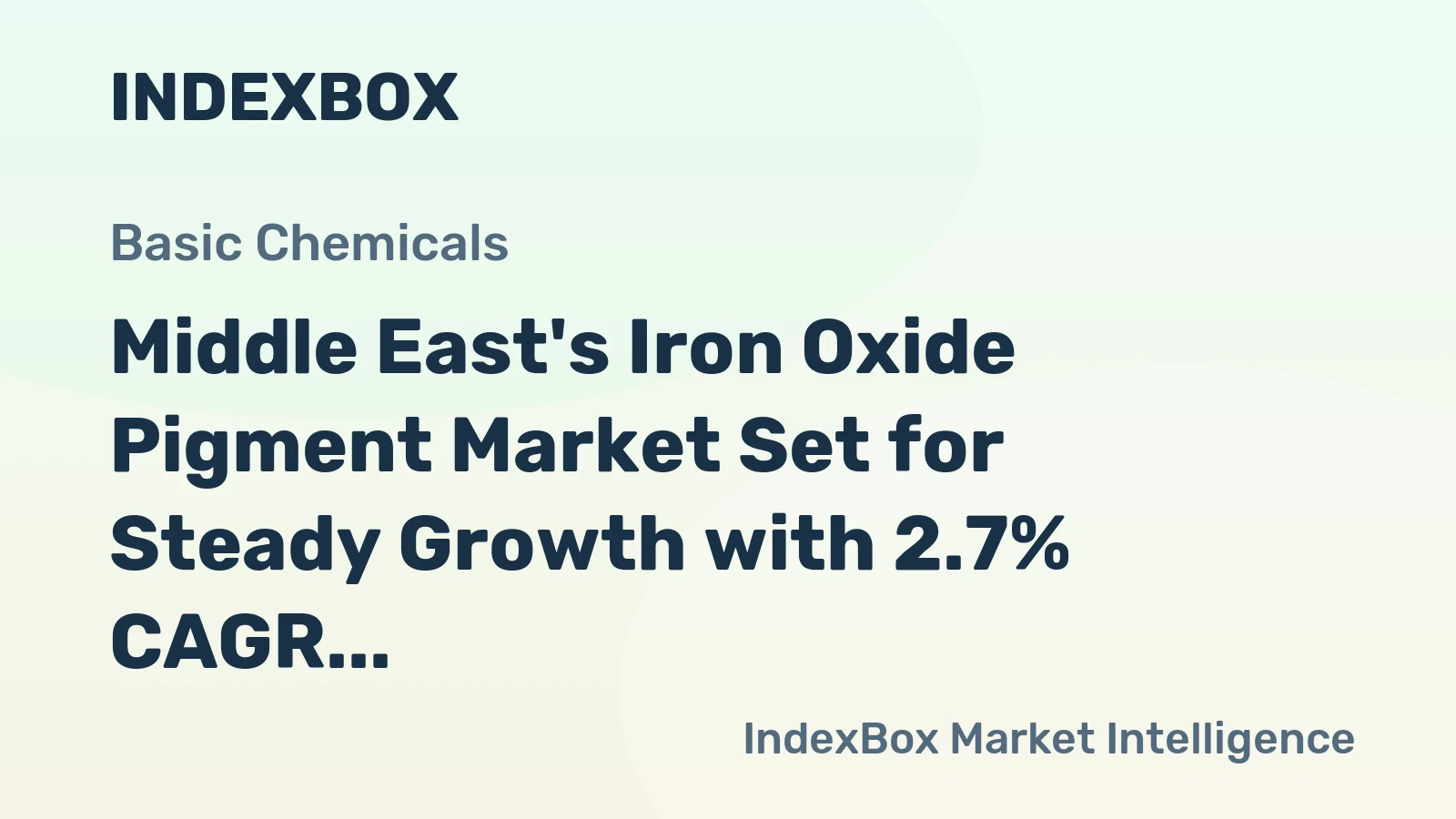 Middle East's Iron Oxide Pigment Market Set for Steady Growth with 2.7% CAGR in Value