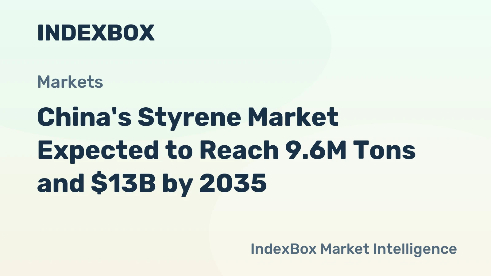 China's Styrene Market Expected to Reach 9.6M Tons and $13B by 2035