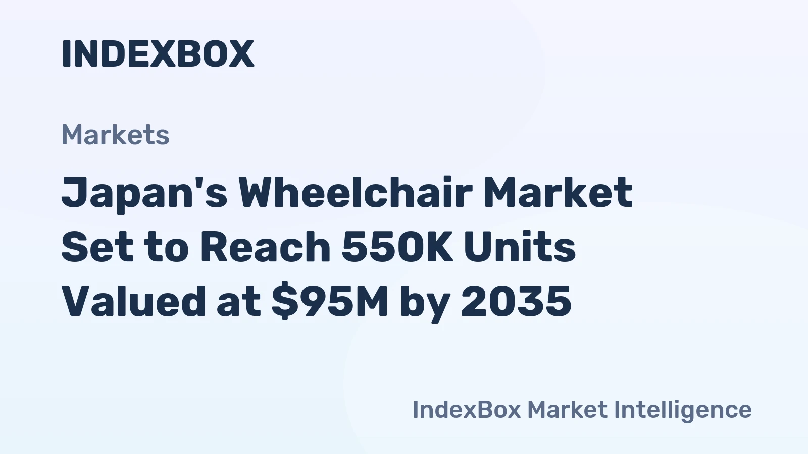 Japan's Wheelchair Market Set to Reach 550K Units Valued at $95M by 2035