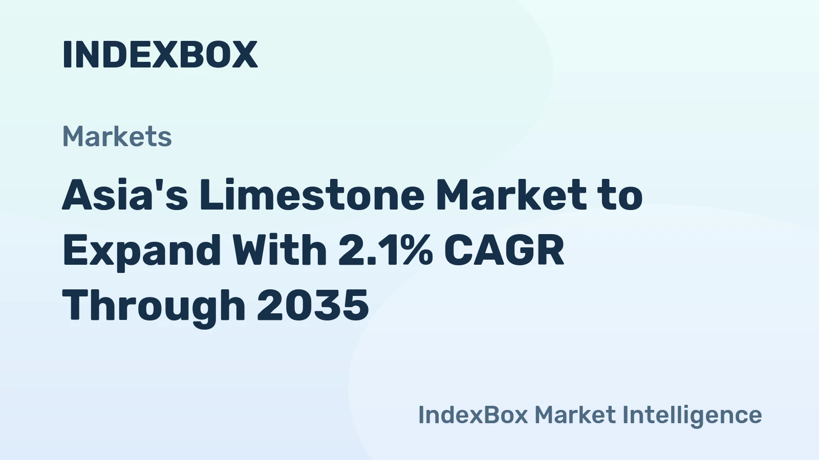 Asia's Limestone Market to Expand With 2.1% CAGR Through 2035