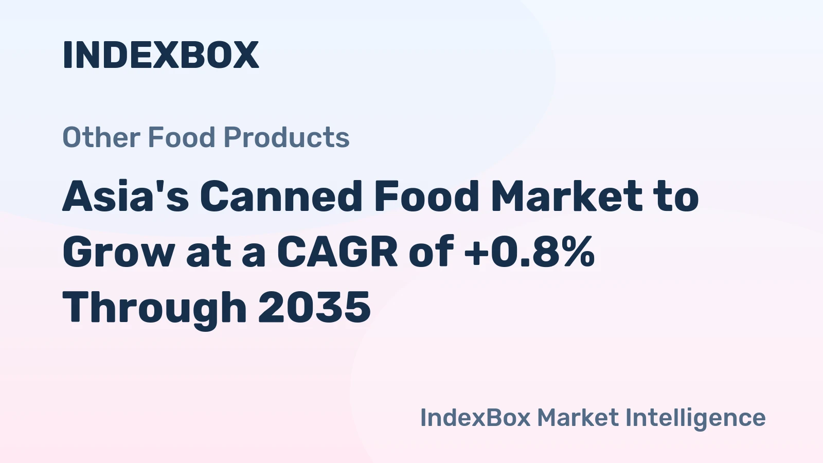 Asia's Canned Food Market to Grow at a CAGR of +0.8% Through 2035