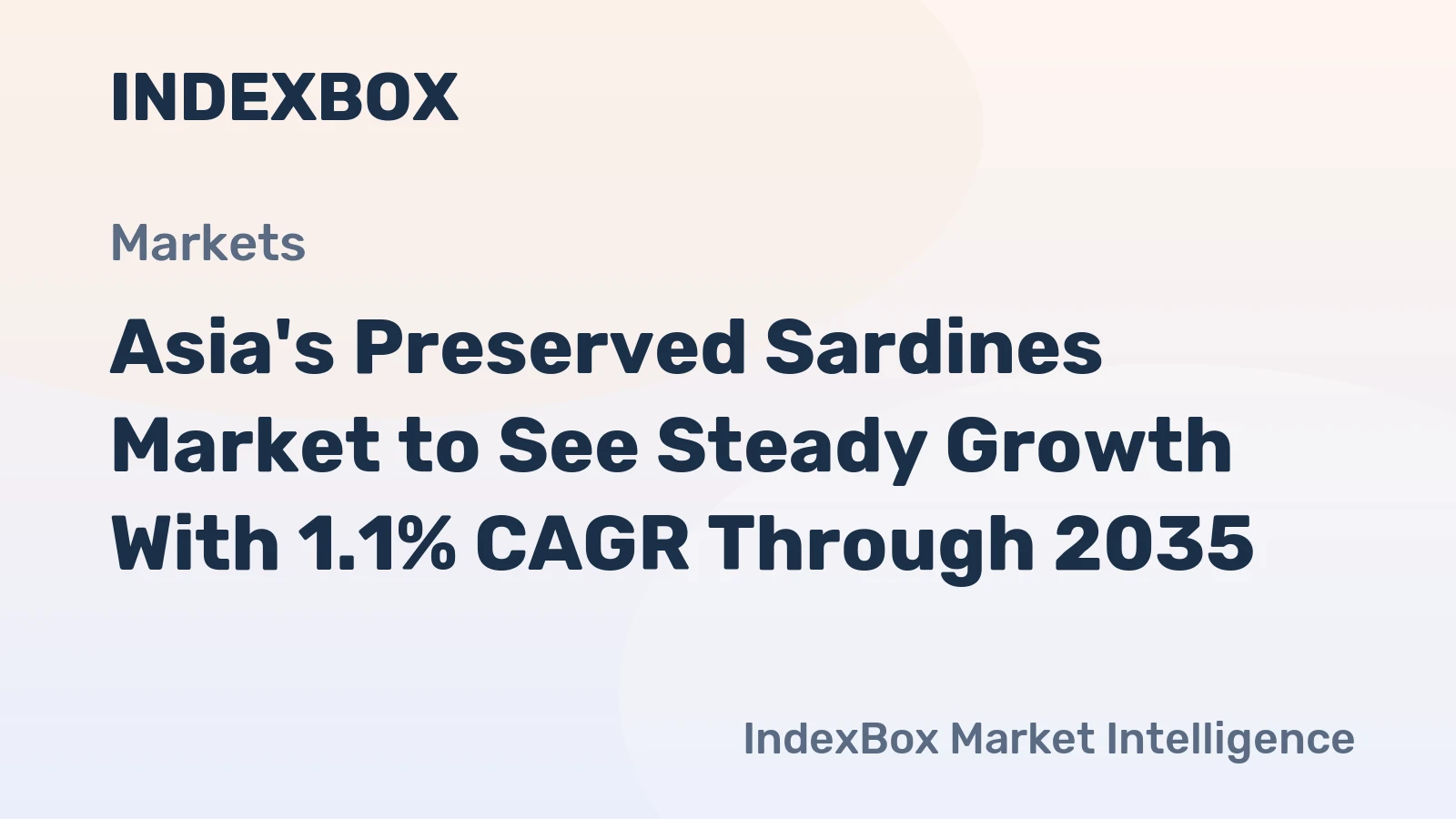 Asia's Preserved Sardines Market to See Steady Growth With 1.1% CAGR Through 2035
