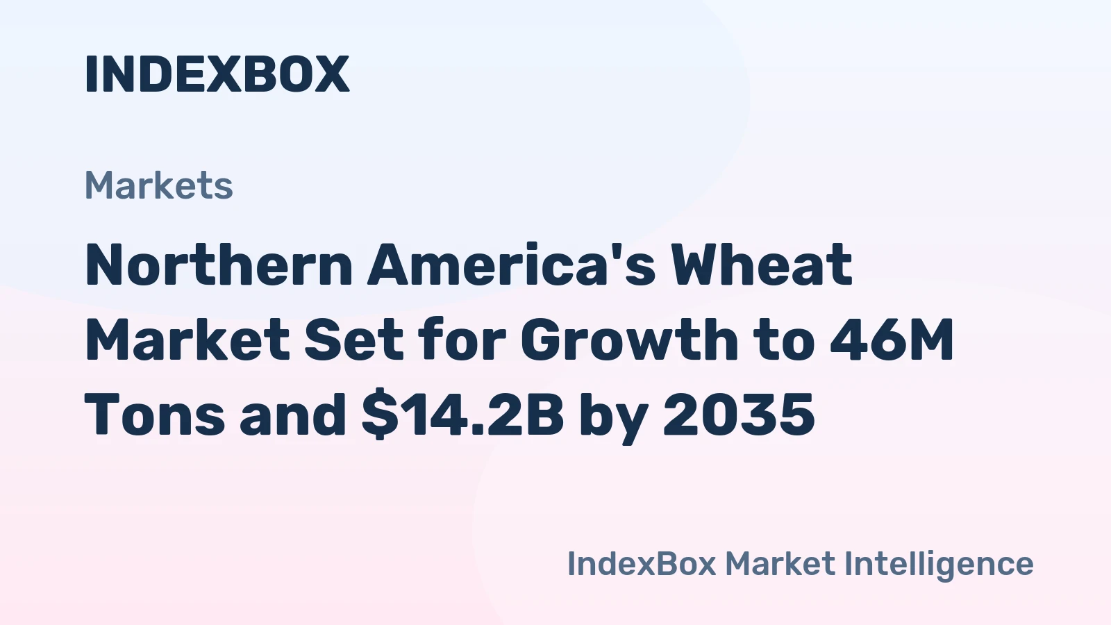 Northern America's Wheat Market Set for Growth to 46M Tons and $14.2B by 2035