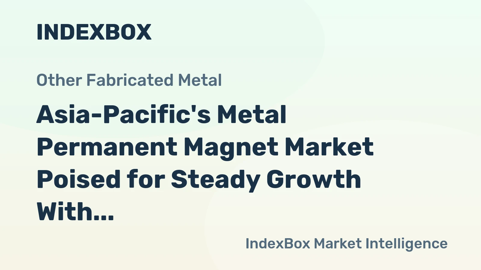 Asia-Pacific's Metal Permanent Magnet Market Poised for Steady Growth With 24% Volume CAGR Through 2035