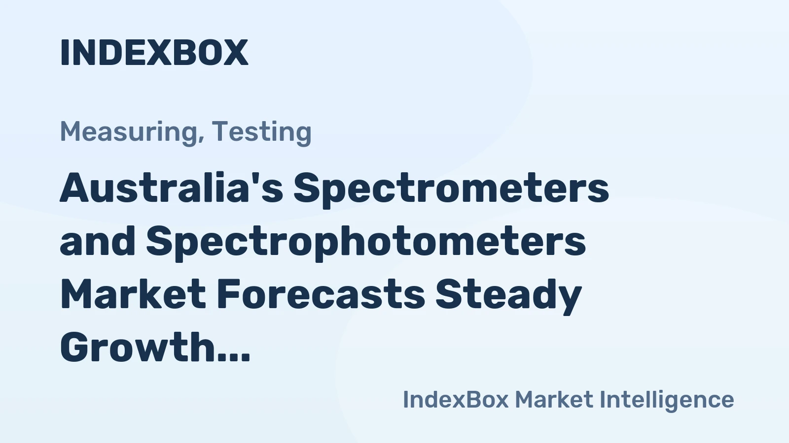 Australia's Spectrometers and Spectrophotometers Market Forecasts Steady Growth with a +0.5% Volume CAGR