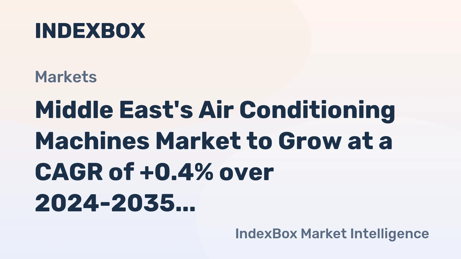 Middle East's Air Conditioning Machines Market to Grow at a CAGR of +0.4% over 2024-2035, Reaching 14M Units