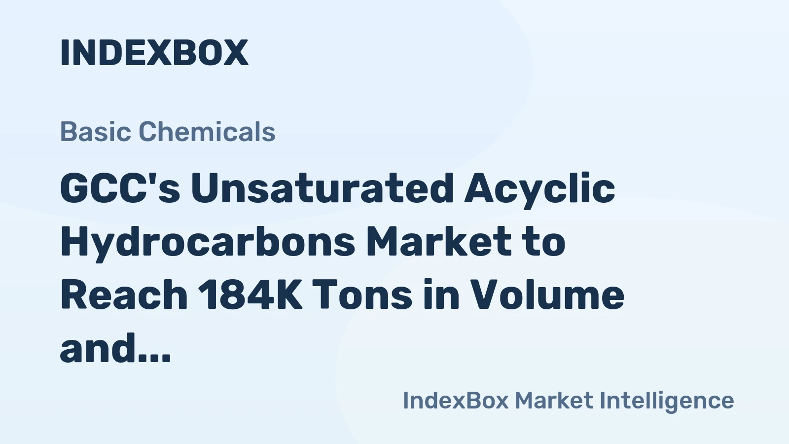 GCC's Unsaturated Acyclic Hydrocarbons Market to Reach 184K Tons in Volume and $221M in Value by 2035