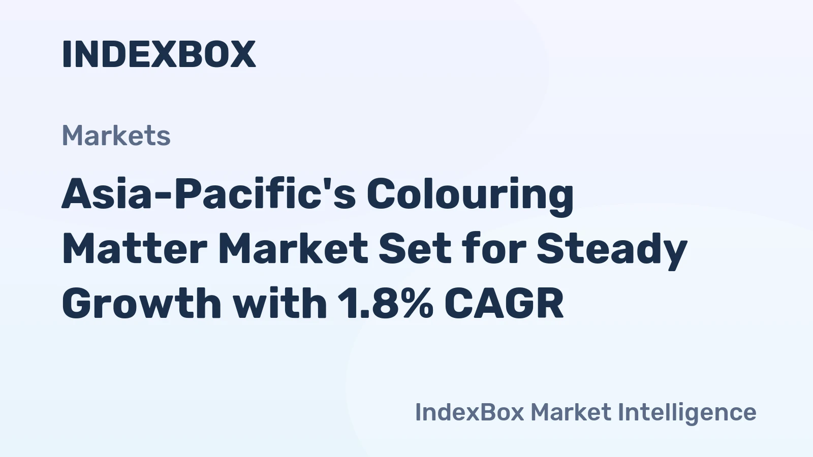 Asia-Pacific's Colouring Matter Market Set for Steady Growth with 1.8% CAGR