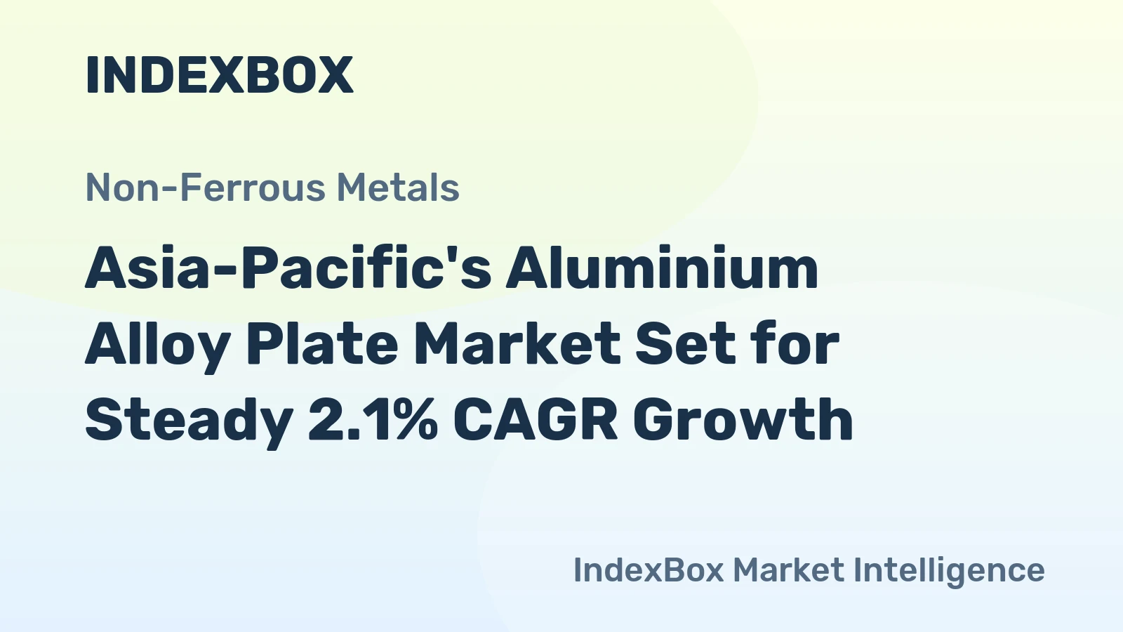 Asia-Pacific's Aluminium Alloy Plate Market Set for Steady 2.1% CAGR Growth