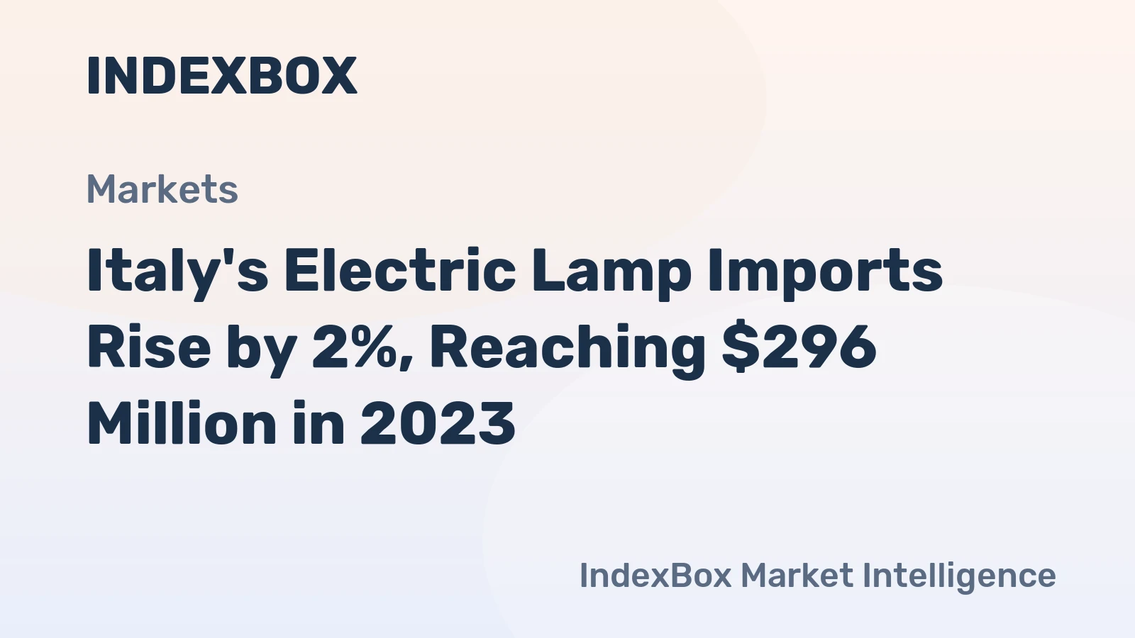 Italy's Electric Lamp Imports Rise by 2%, Reaching $296 Million in 2023