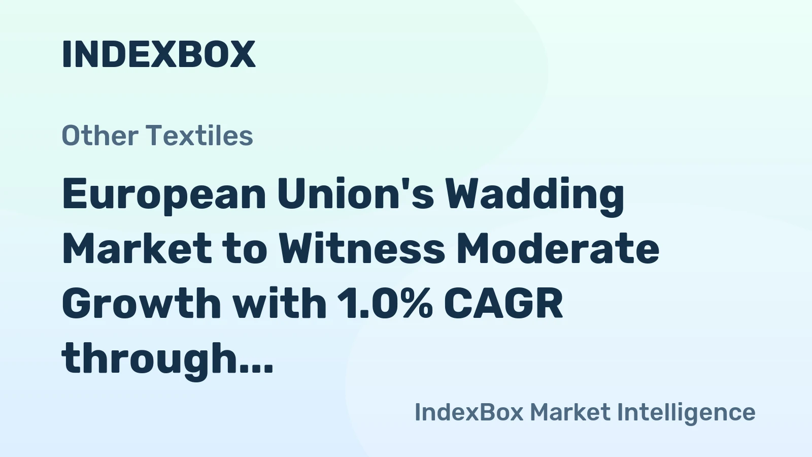 European Union's Wadding Market to Witness Moderate Growth with 1.0% CAGR through 2035