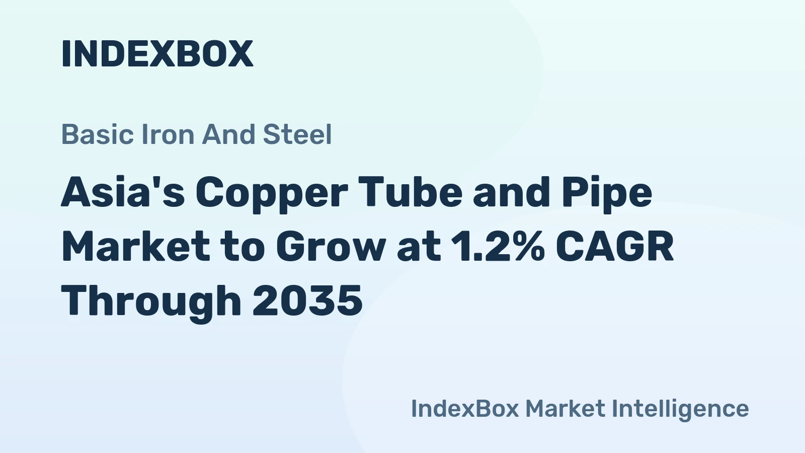 Asia's Copper Tube and Pipe Market to Grow at 1.2% CAGR Through 2035