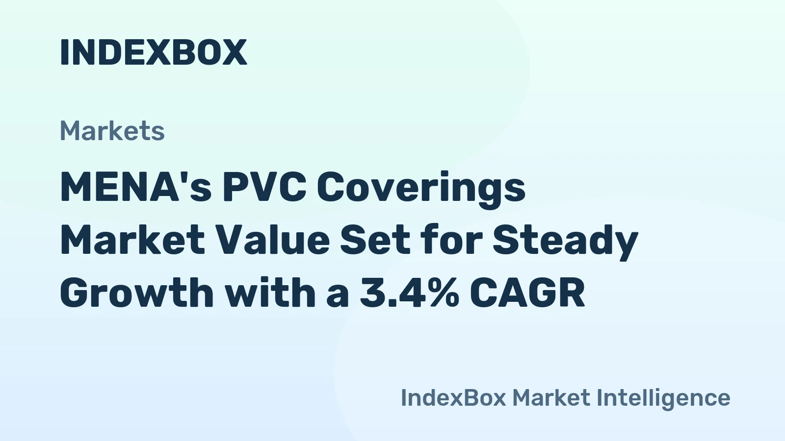 MENA's PVC Coverings Market Value Set for Steady Growth with a 3.4% CAGR