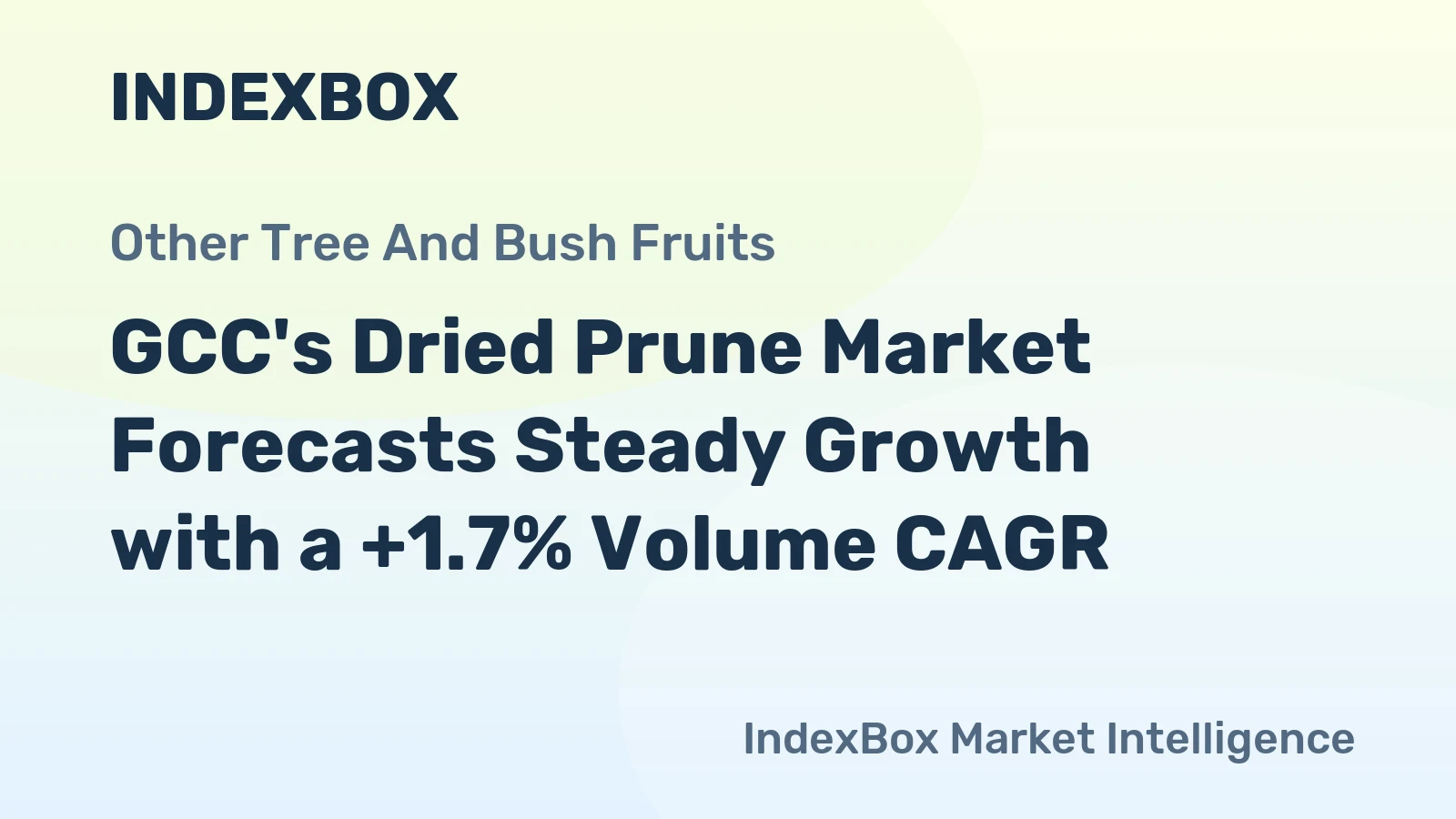 GCC's Dried Prune Market Forecasts Steady Growth with a +1.7% Volume CAGR
