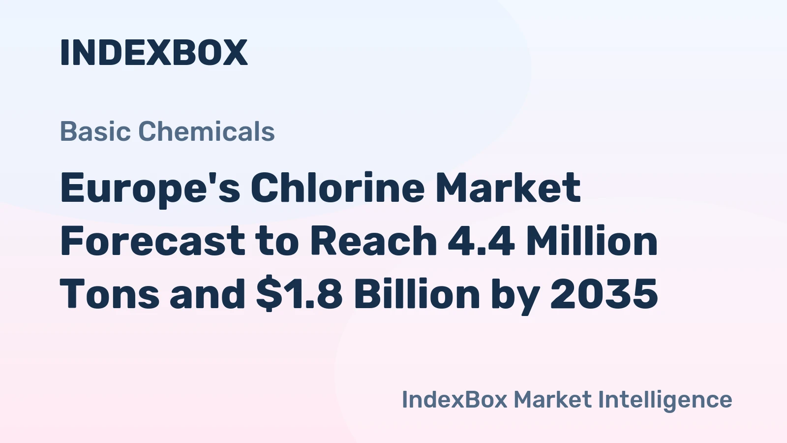 Europe's Chlorine Market Forecast to Reach 4.4 Million Tons and $1.8 Billion by 2035