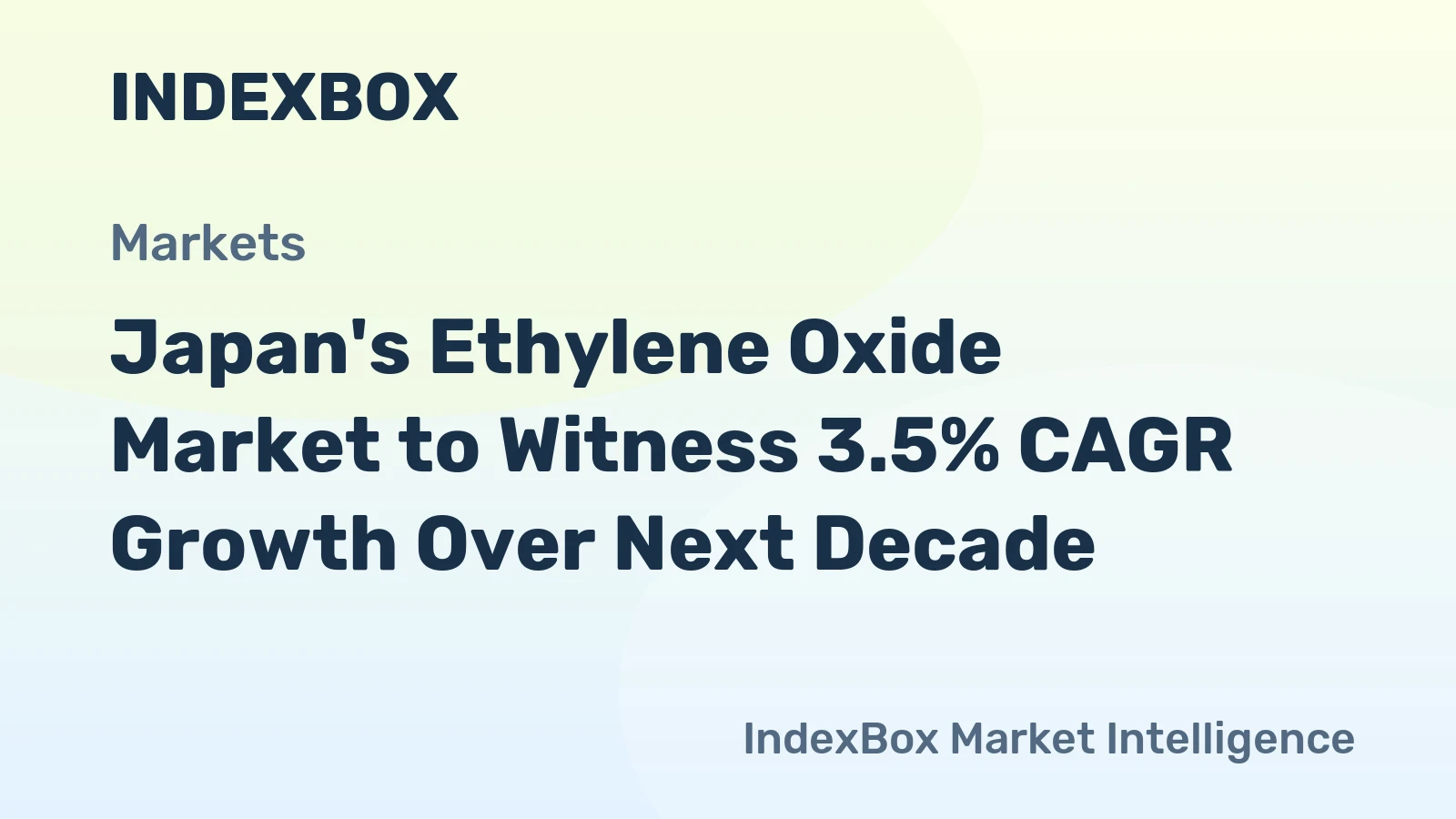Japan's Ethylene Oxide Market to Witness 3.5% CAGR Growth Over Next Decade