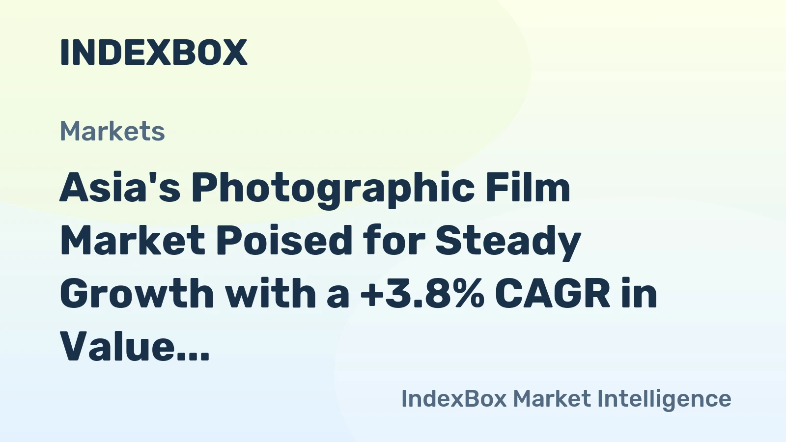 Asia's Photographic Film Market Poised for Steady Growth with a +3.8% CAGR in Value Through 2035