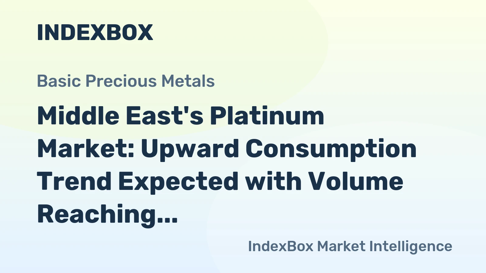 Middle East's Platinum Market: Upward Consumption Trend Expected with Volume Reaching 5.5K Tons and Value Growing to $166.9B by 2035