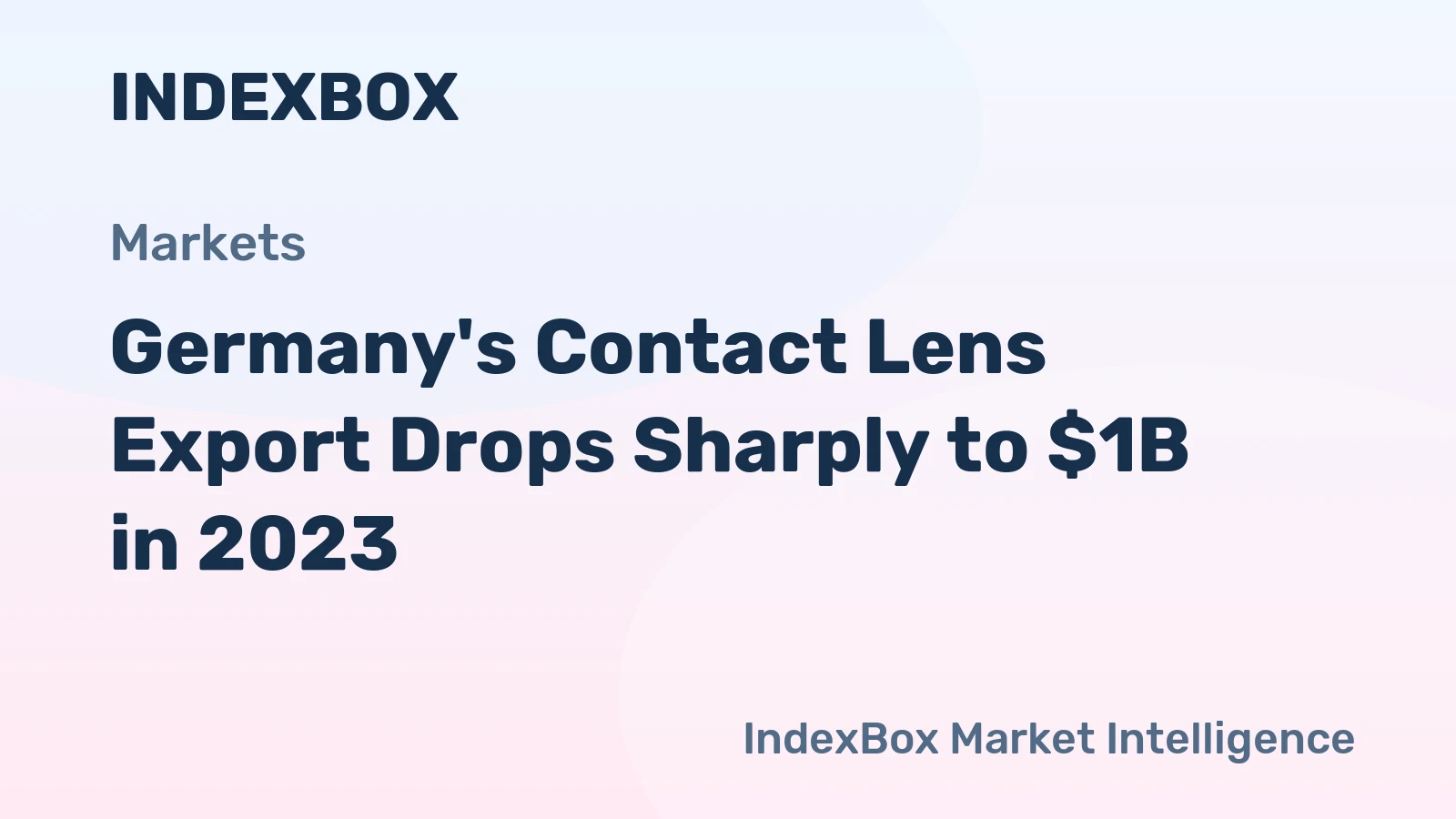 Germany's Contact Lens Export Drops Sharply to $1B in 2023