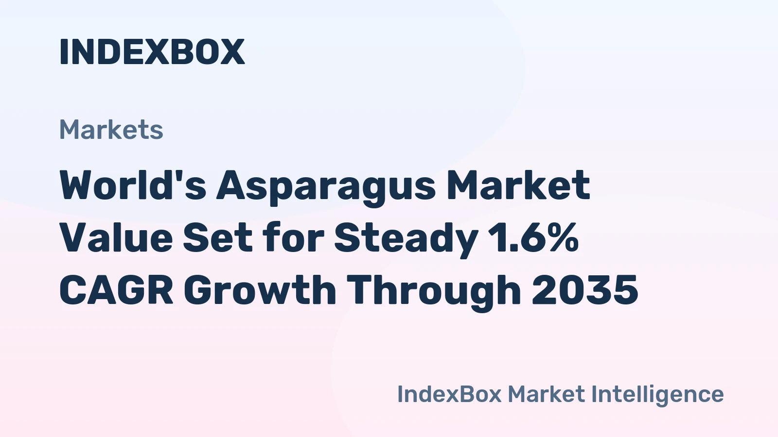 World's Asparagus Market Value Set for Steady 1.6% CAGR Growth Through 2035