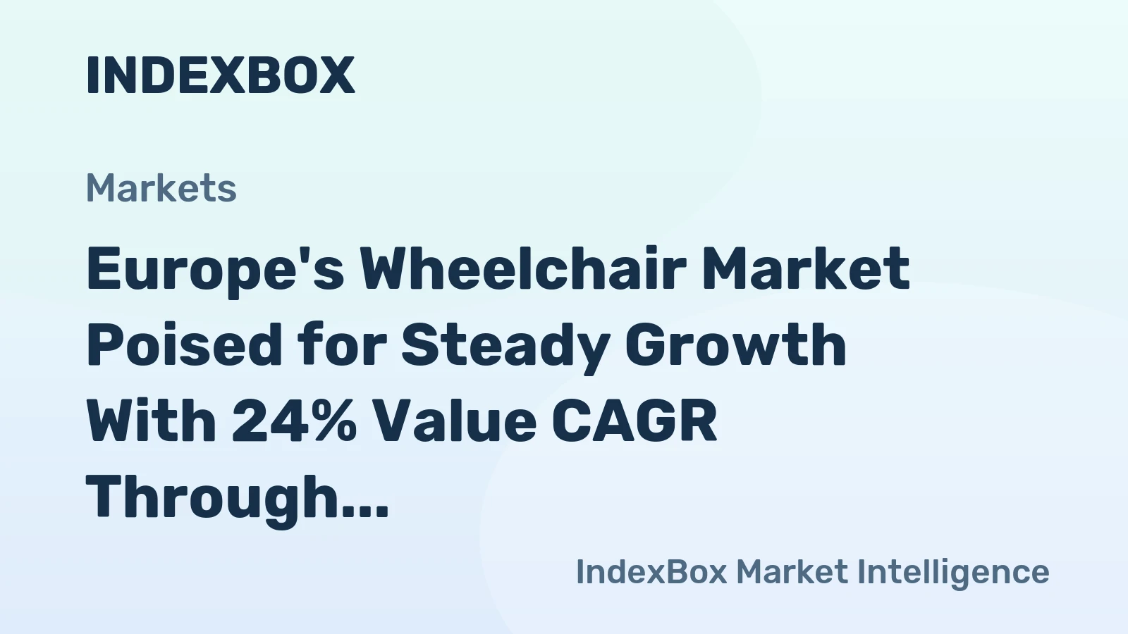 Europe's Wheelchair Market Poised for Steady Growth With 24% Value CAGR Through 2035