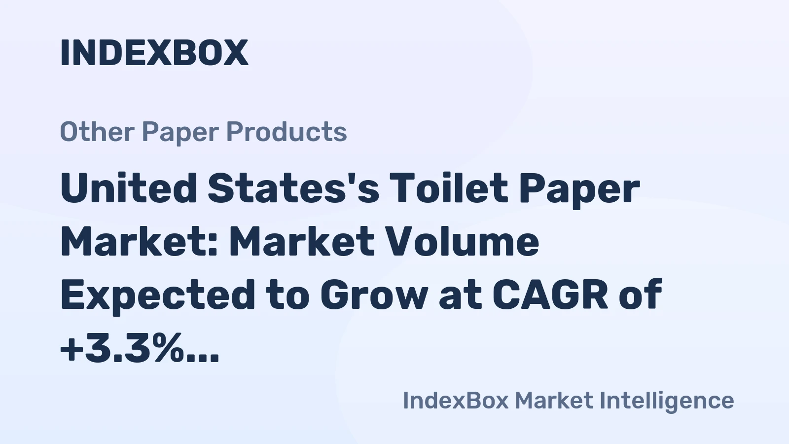 United States's Toilet Paper Market: Market Volume Expected to Grow at CAGR of +3.3% from 2024 to 2035
