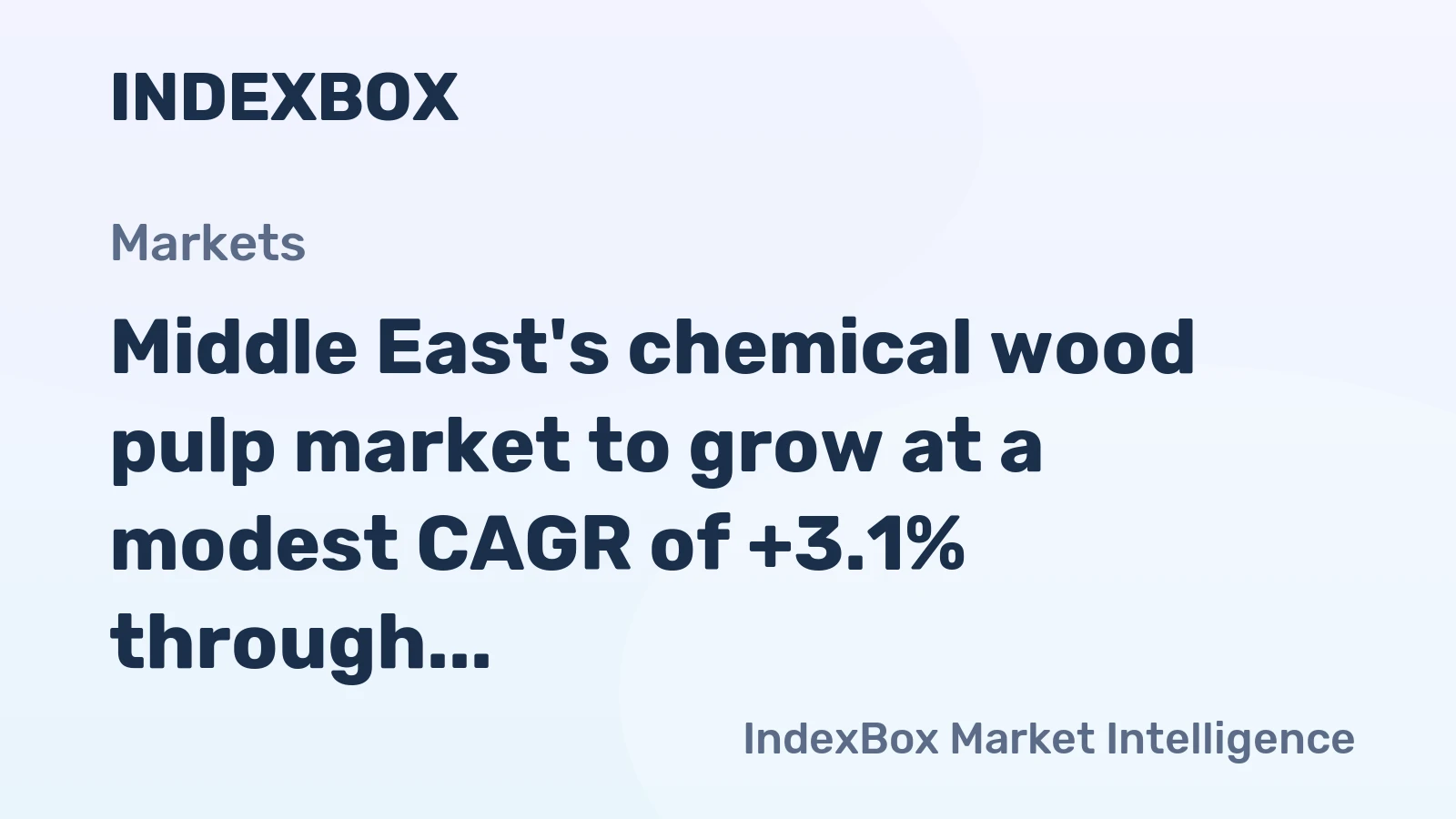Middle East's chemical wood pulp market to grow at a modest CAGR of +3.1% through 2035, driven by sustained import demand.