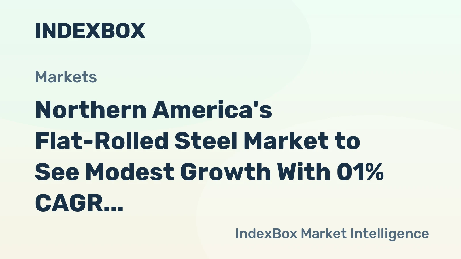 Northern America's Flat-Rolled Steel Market to See Modest Growth With 01% CAGR Through 2035