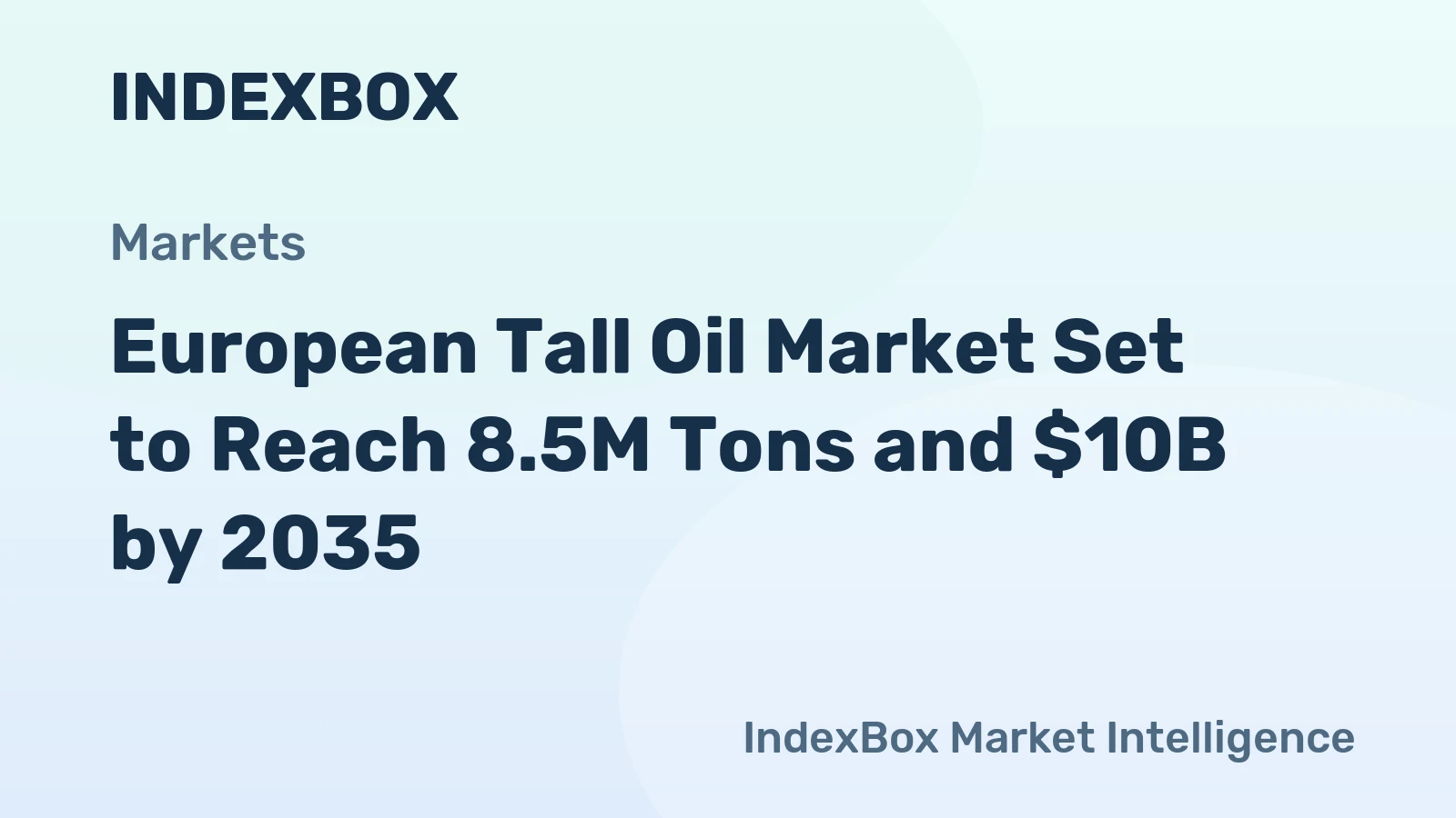 European Tall Oil Market Set to Reach 8.5M Tons and $10B by 2035