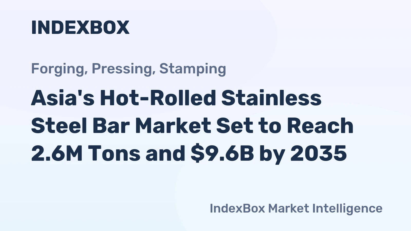 Asia's Hot-Rolled Stainless Steel Bar Market Set to Reach 2.6M Tons and $9.6B by 2035