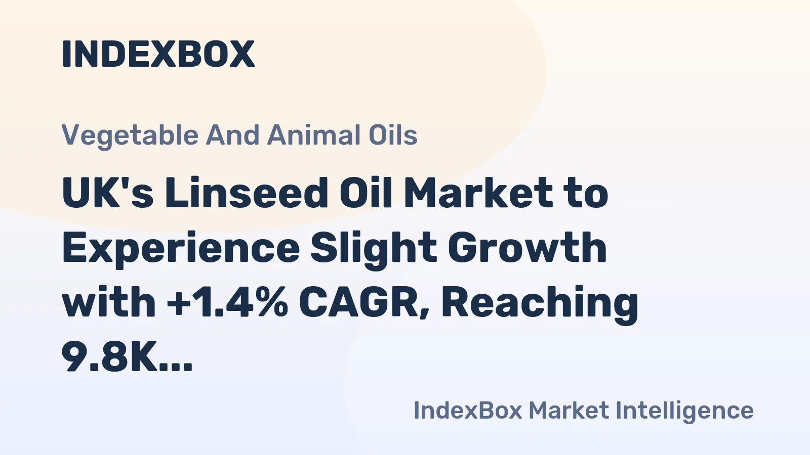UK's Linseed Oil Market to Experience Slight Growth with +1.4% CAGR, Reaching 9.8K Tons by 2035