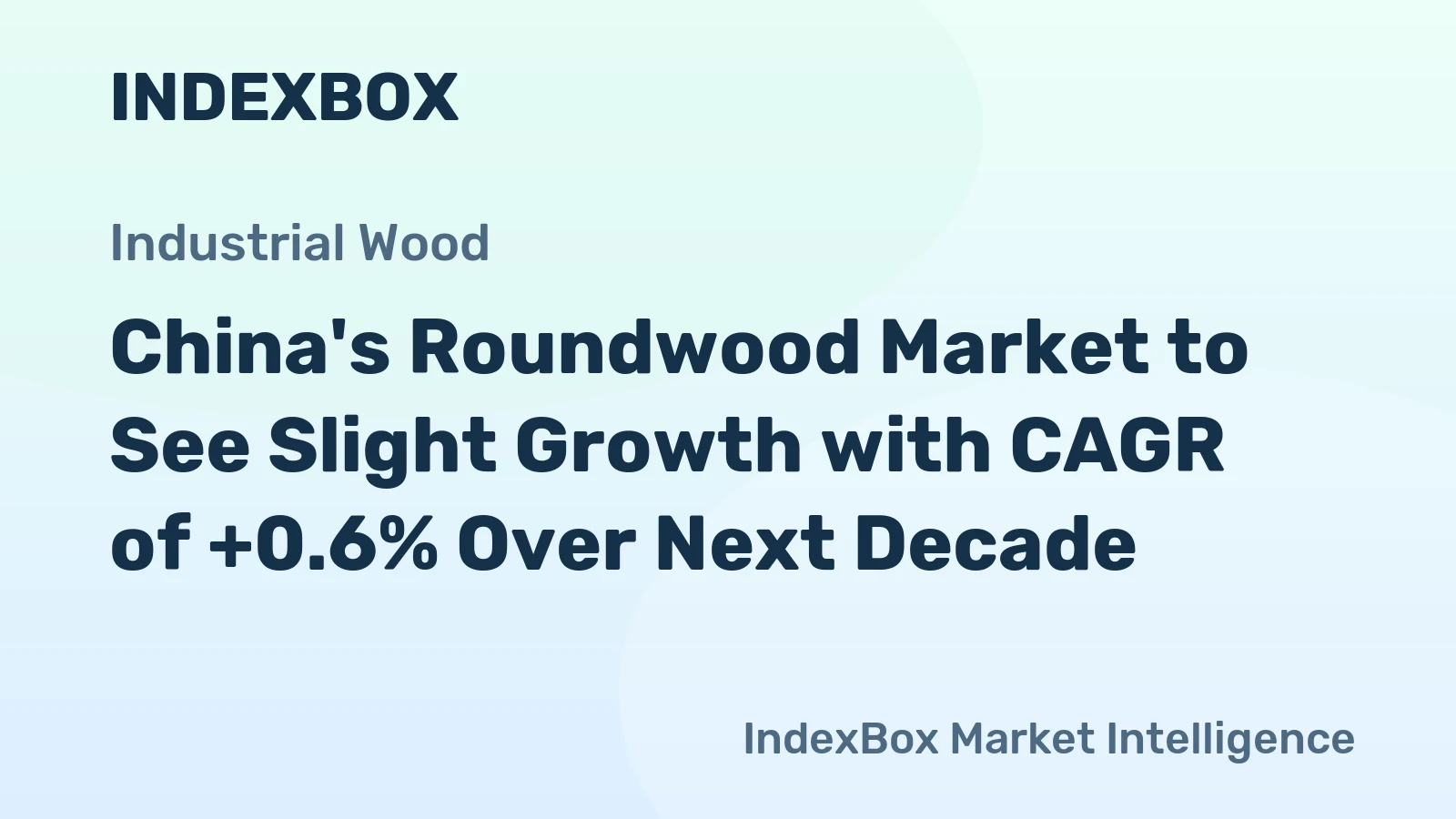 China's Roundwood Market to See Slight Growth with CAGR of +0.6% Over Next Decade
