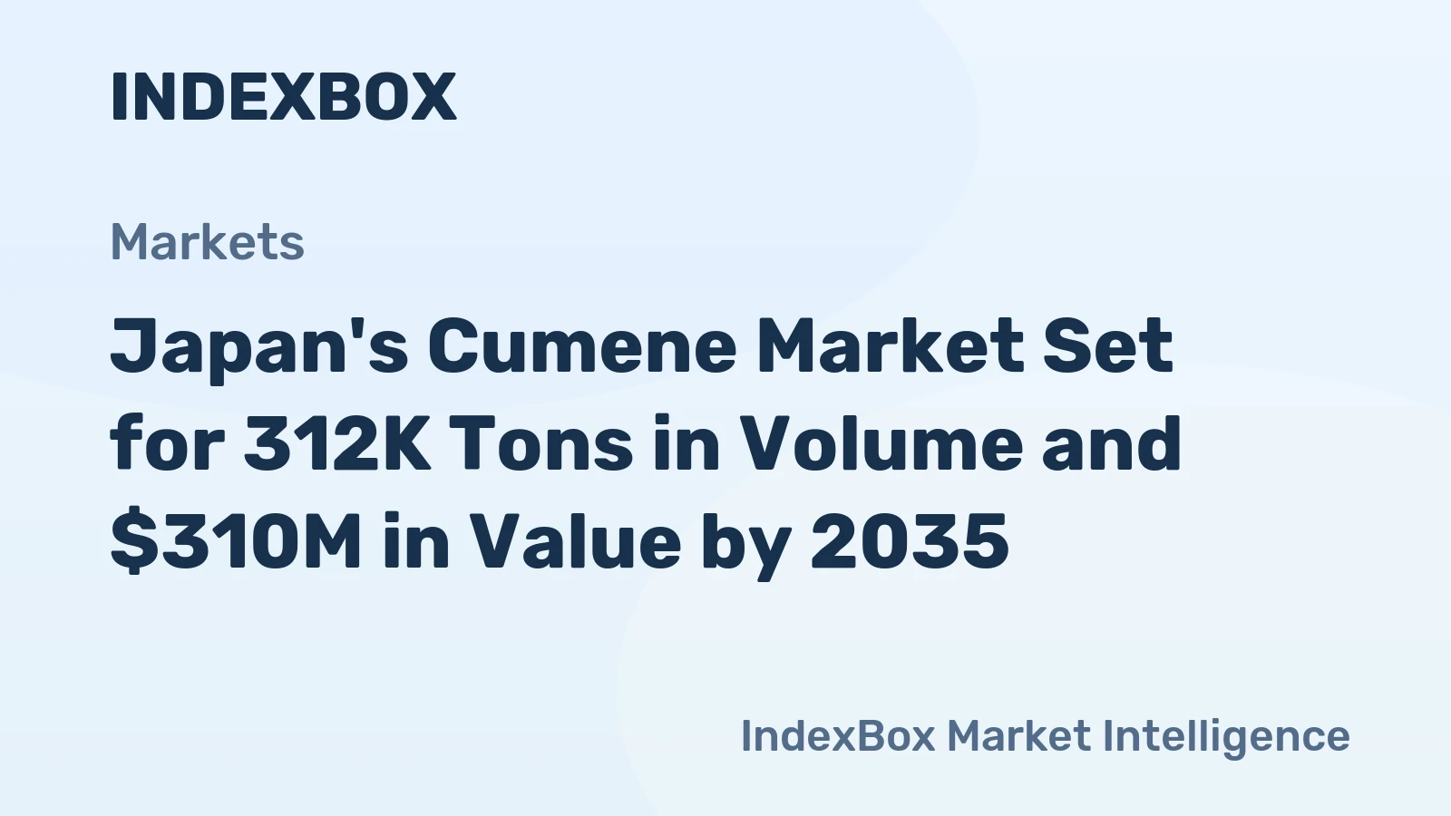 Japan's Cumene Market Set for 312K Tons in Volume and $310M in Value by 2035