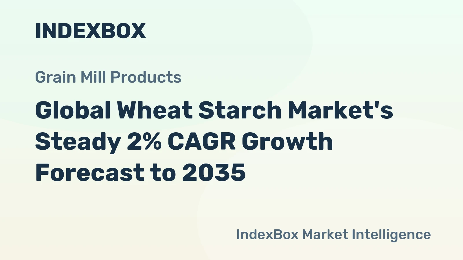 Global Wheat Starch Market's Steady 2% CAGR Growth Forecast to 2035