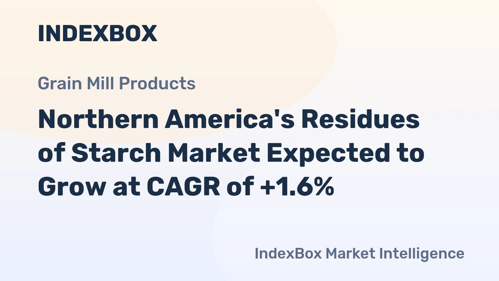 Northern America's Residues of Starch Market Expected to Grow at CAGR of +1.6%