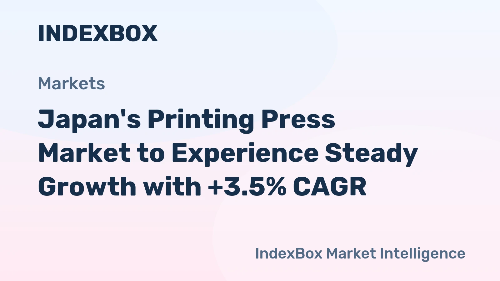 Japan's Printing Press Market to Experience Steady Growth with +3.5% CAGR