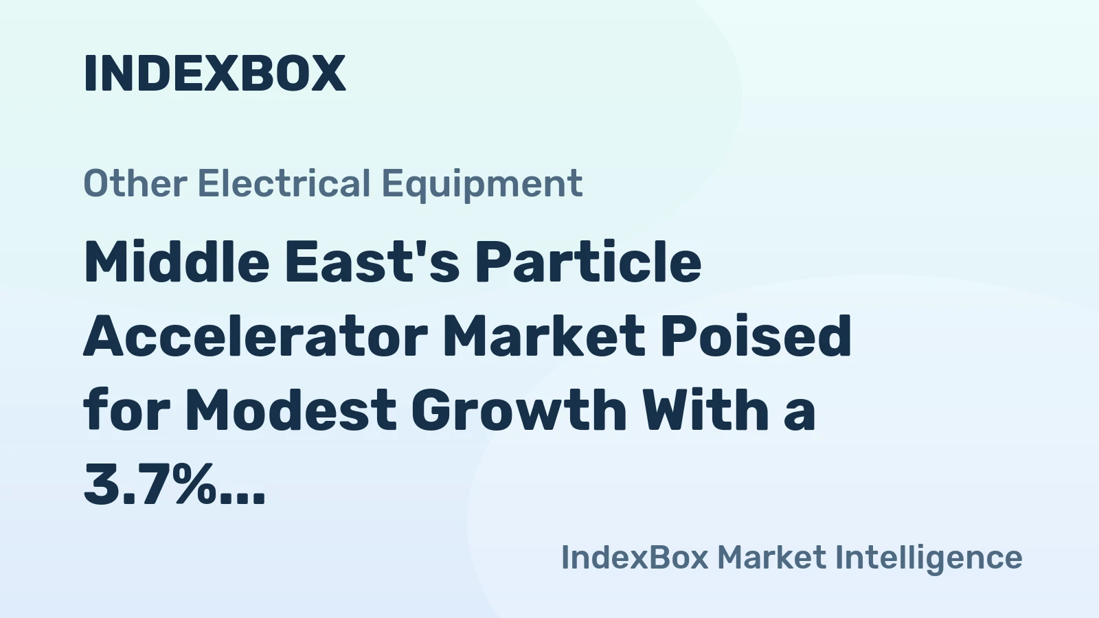 Middle East's Particle Accelerator Market Poised for Modest Growth With a 3.7% CAGR in Value Through 2035