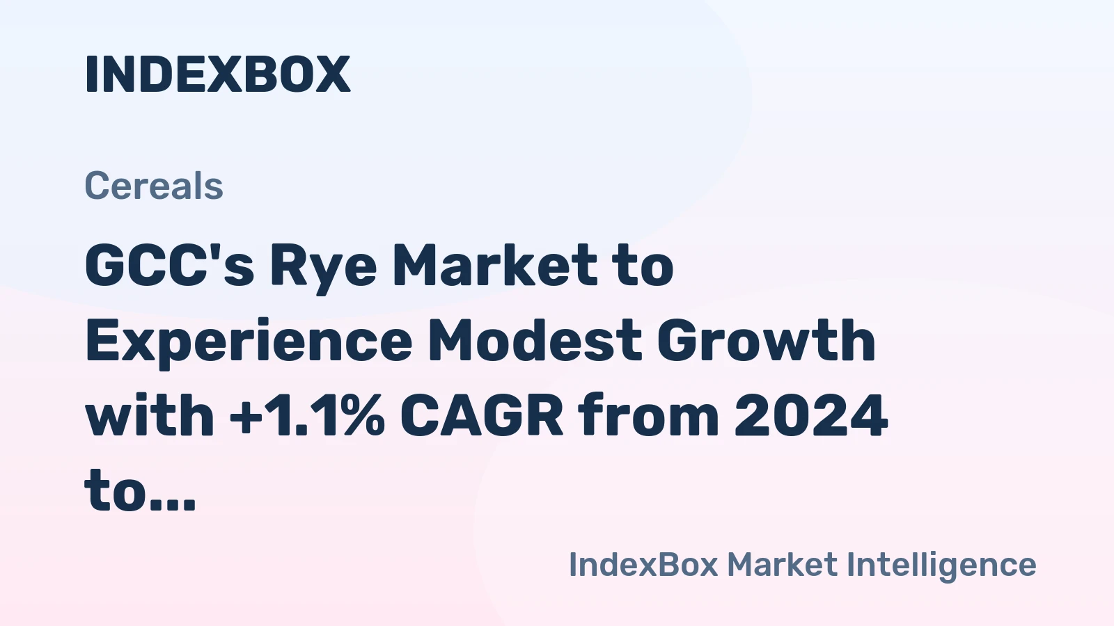 GCC's Rye Market to Experience Modest Growth with +1.1% CAGR from 2024 to 2035