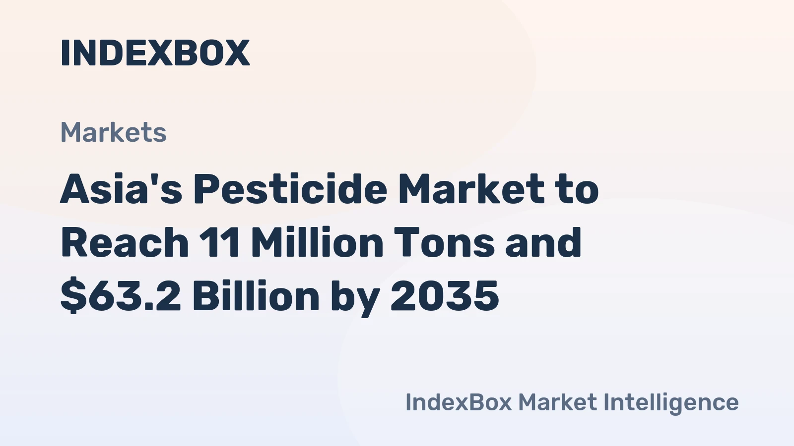 Asia's Pesticide Market to Reach 11 Million Tons and $63.2 Billion by 2035