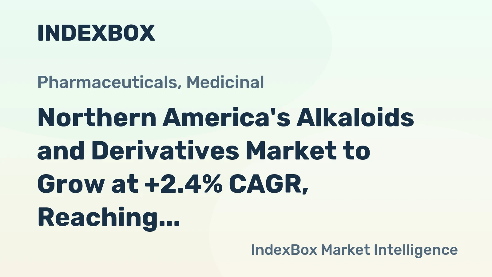 Northern America's Alkaloids and Derivatives Market to Grow at +2.4% CAGR, Reaching 82K Tons by 2035